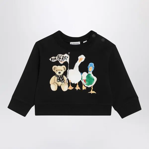 Burberry Sweatshirt With Thomas Bear And Friends - Black