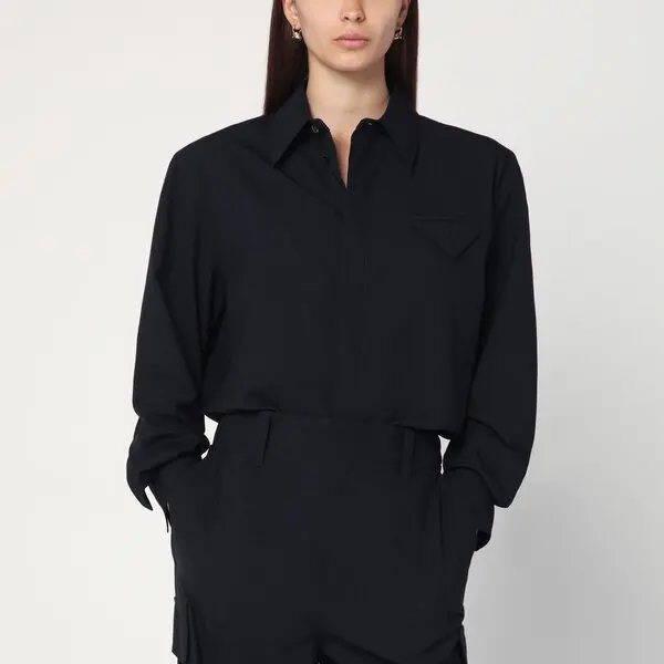 Bottega Veneta Wool Twill Shirt - Blue