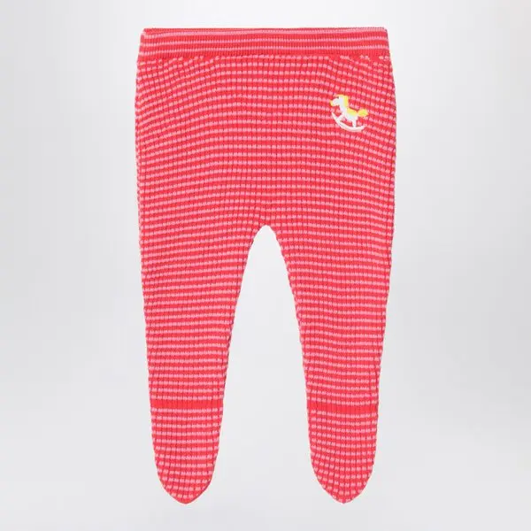 BOBO CHOSES Rocking Horse Footed Leggings - Pink