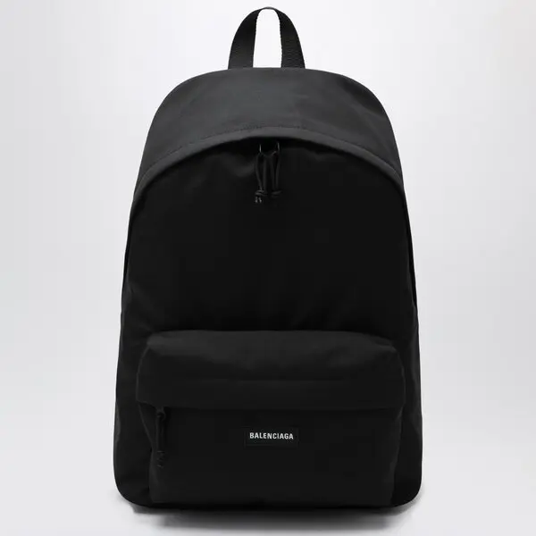 Balenciaga Explorer Backpack With Logo Patch - Black