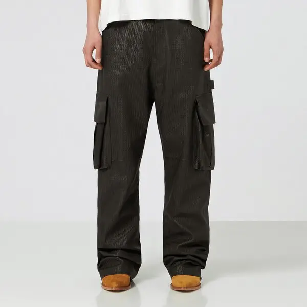 1989 STUDIO Intreccio Leather Cargo Pants