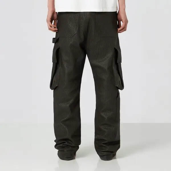 1989 STUDIO Intreccio Leather Cargo Pants