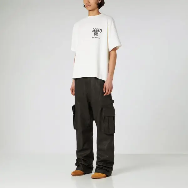 1989 STUDIO Intreccio Leather Cargo Pants