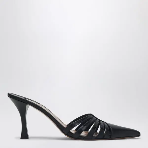 Paris Texas Leather Nadia Mules - Black