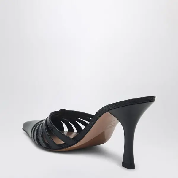 Paris Texas Leather Nadia Mules - Black