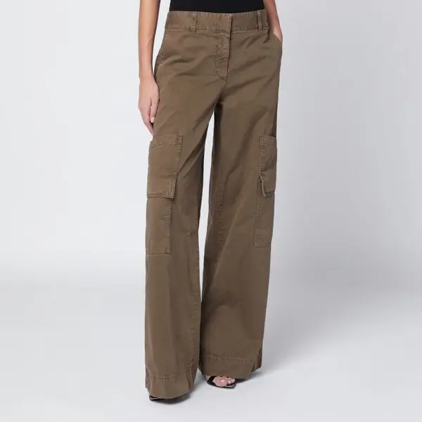 Off-White Cotton Cargo Trousers