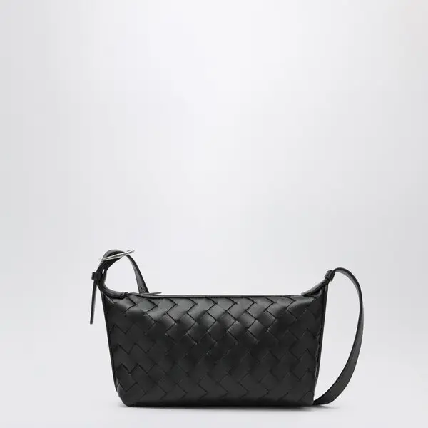 Bottega Veneta Small Intrecciato Woven Shoulder Bag - Black