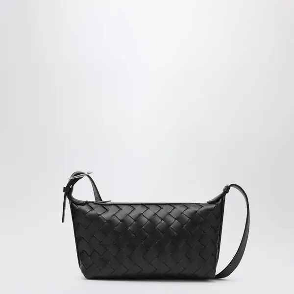 Bottega Veneta Small Intrecciato Woven Shoulder Bag - Black