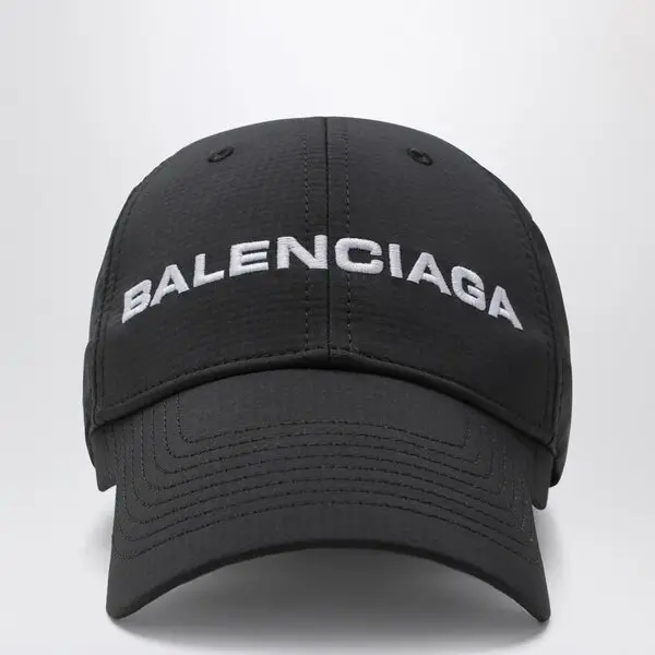 Balenciaga Logo Baseball Cap - Black