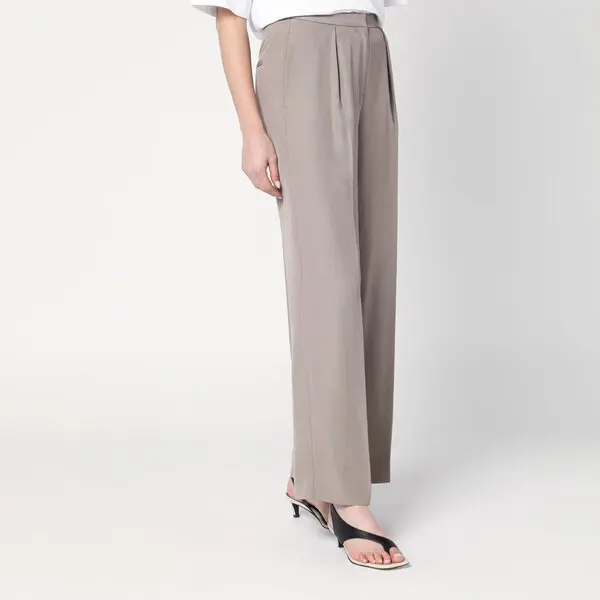 Calvin Klein Trousers In Viscose And Linen Blend