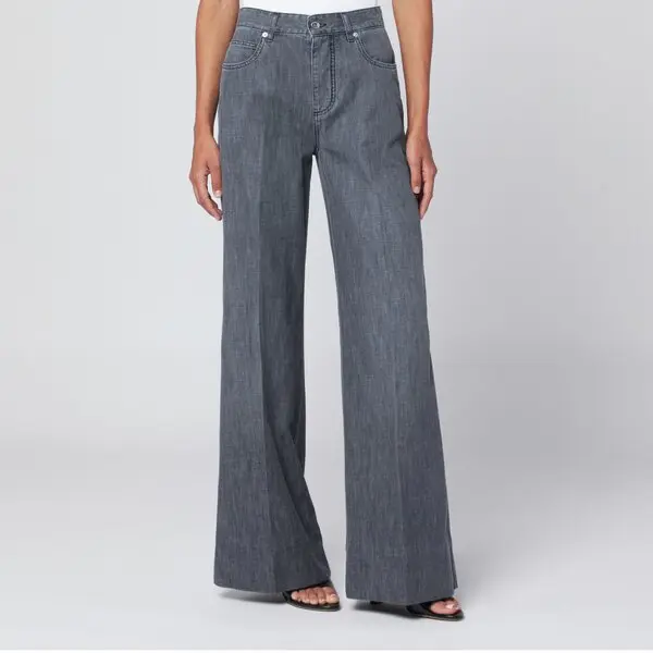 Bottega Veneta Faded Wide-leg Palazzo Jeans - Black