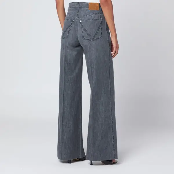 Bottega Veneta Faded Wide-leg Palazzo Jeans - Black