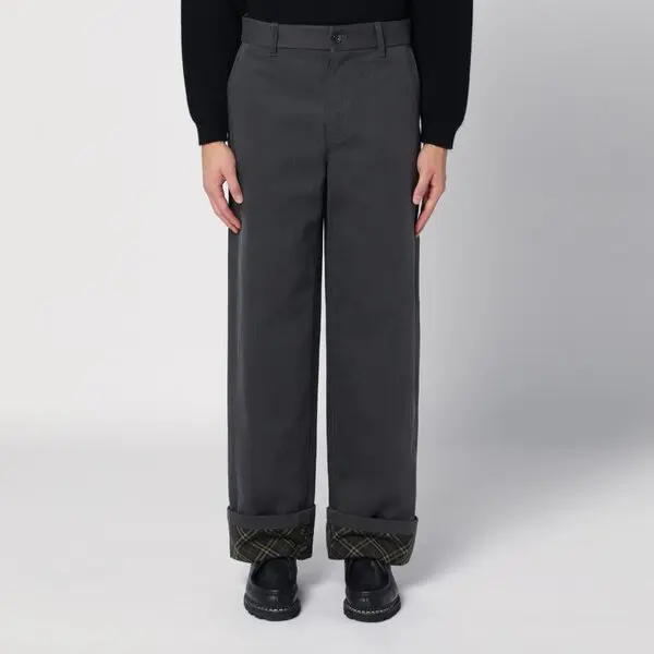 Burberry Check Lapel Cotton Trousers