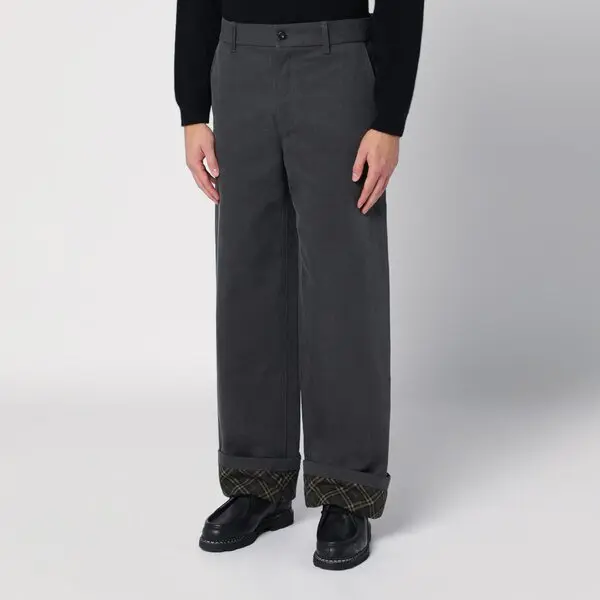 Burberry Check Lapel Cotton Trousers