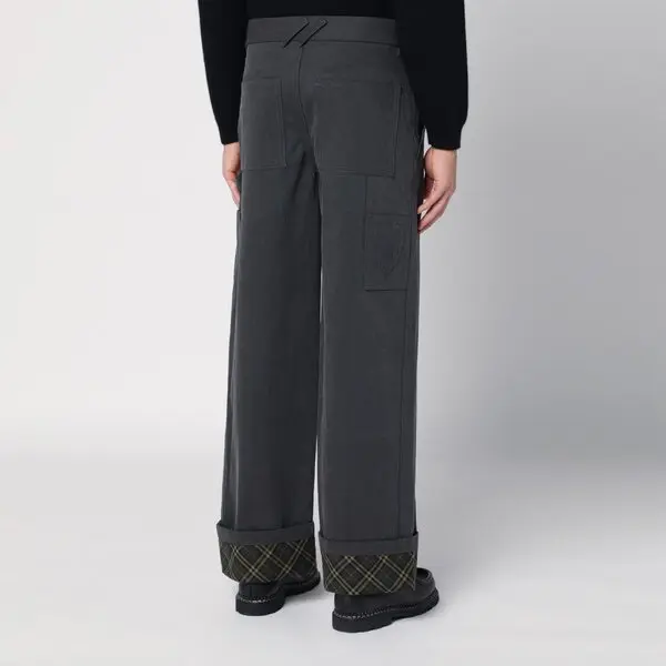 Burberry Check Lapel Cotton Trousers