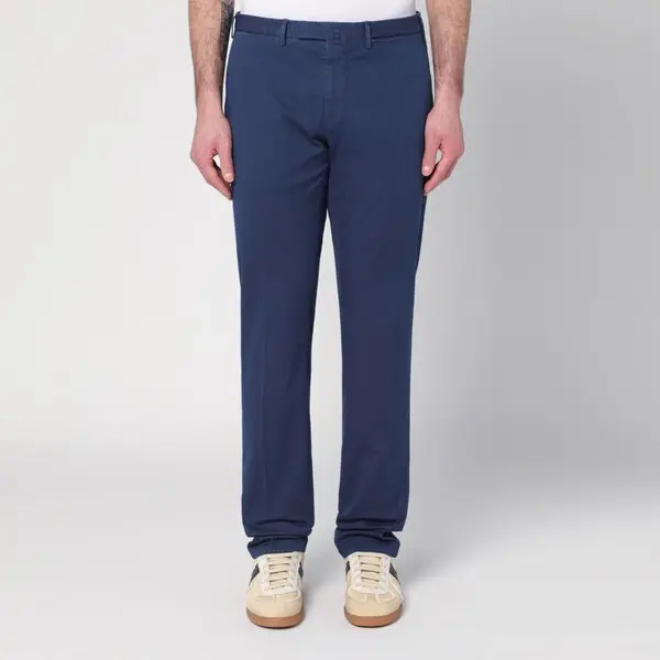 SANTANIELLO Cotton Trousers - Blue