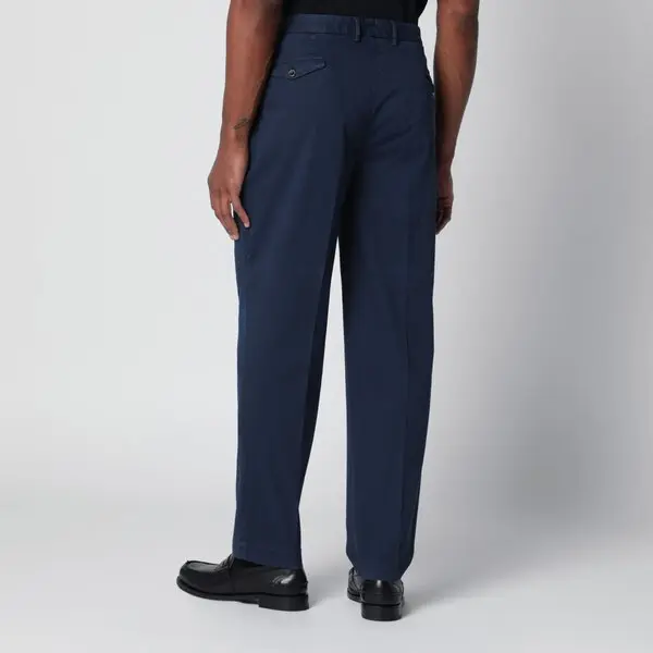 SANTANIELLO Cotton Trousers - Blue