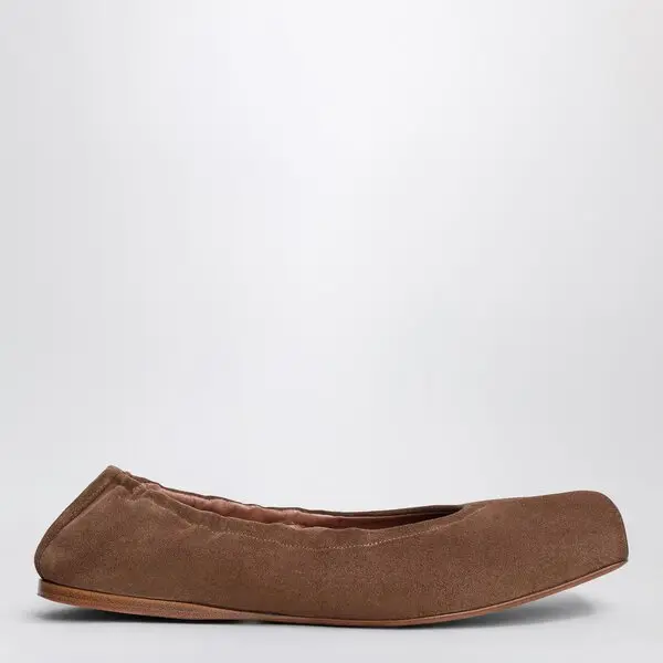 Alaïa Two-tone Ballerina With Square Toe - Brown