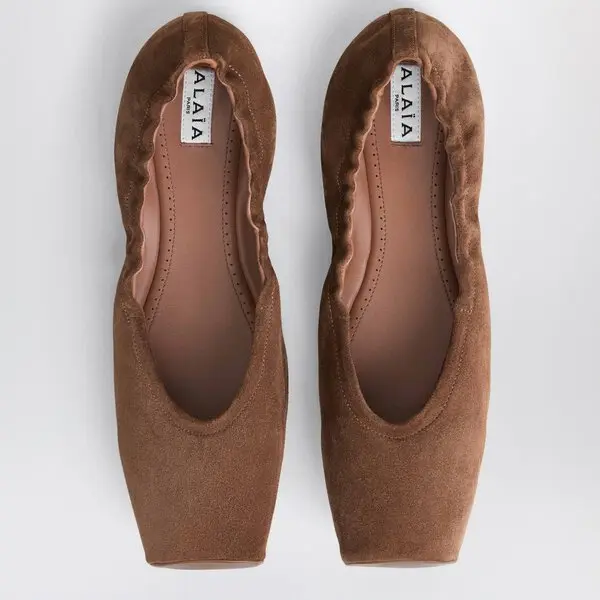 Alaïa Two-tone Ballerina - Brown