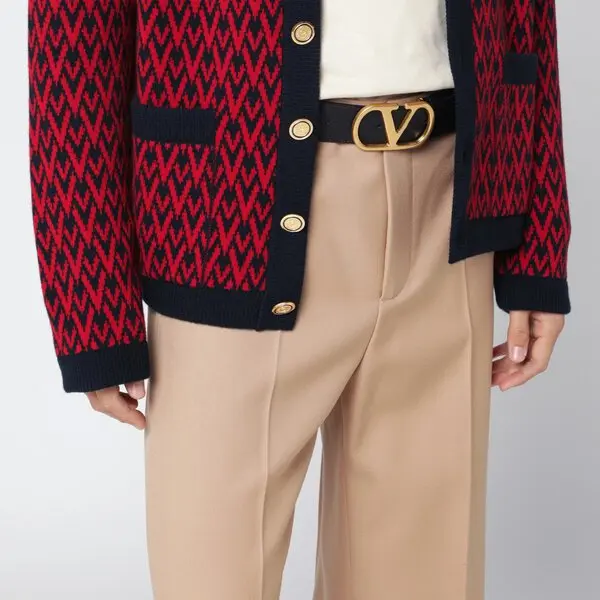 Valentino Garavani Vlogo Leather Belt