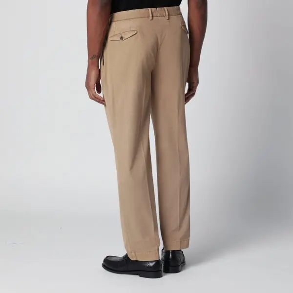 SANTANIELLO Cotton Trousers - Beige