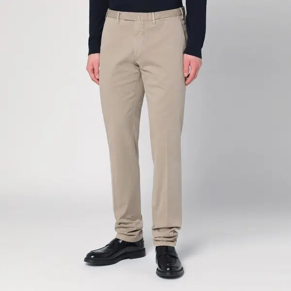 SANTANIELLO Cotton Trousers - Beige