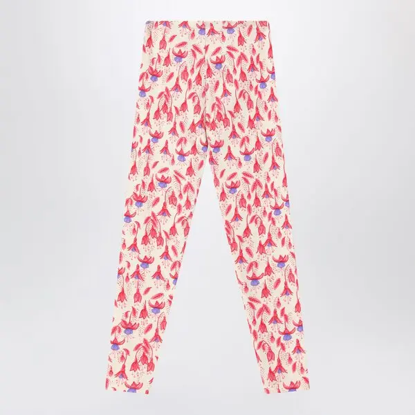 MINI RODINI Organic Cotton Printed Leggings - Red