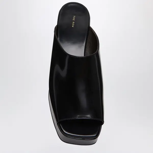 THE ROW Emi Flatform Sandals - Black