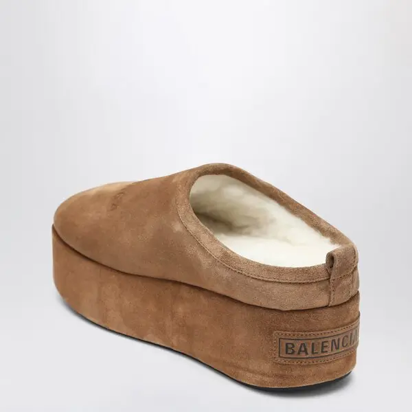 Balenciaga Alaska Soft Platform Clogs - Brown