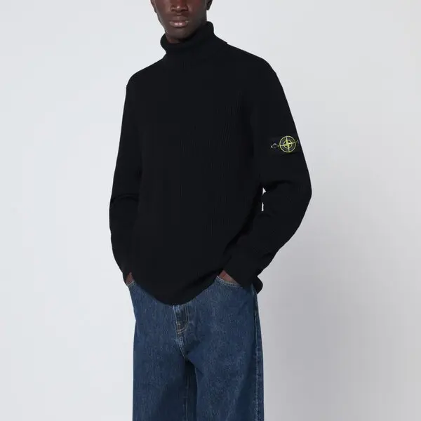 Stone Island Ribbed Turtleneck Sweater
