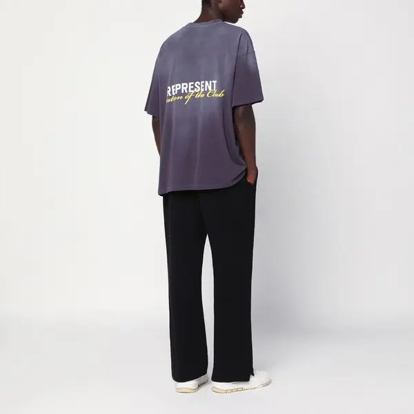 REPRESENT Plum Faded T-shirt With Logo