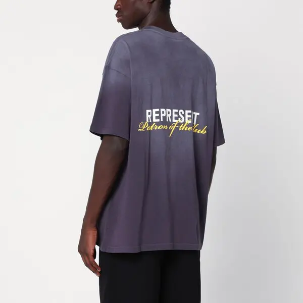 REPRESENT Plum Faded T-shirt With Logo
