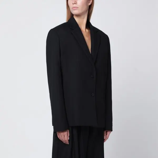 Jacquemus Single-breasted Wool Jacket - Black