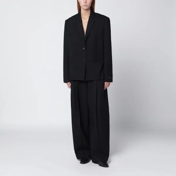 Jacquemus Single-breasted Wool Jacket - Black
