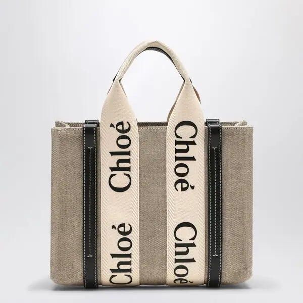 Chloé Woody Small Shopping Bag - Beige