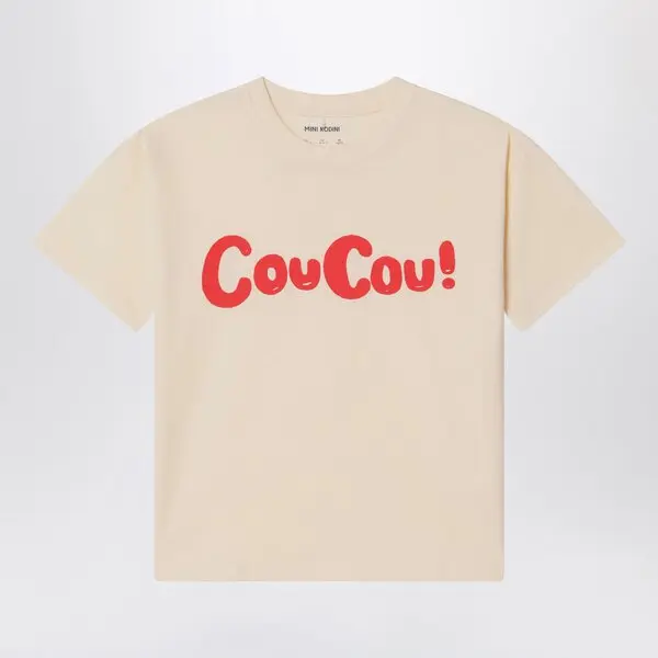 MINI RODINI Organic Cotton T-shirt With Front Print - White