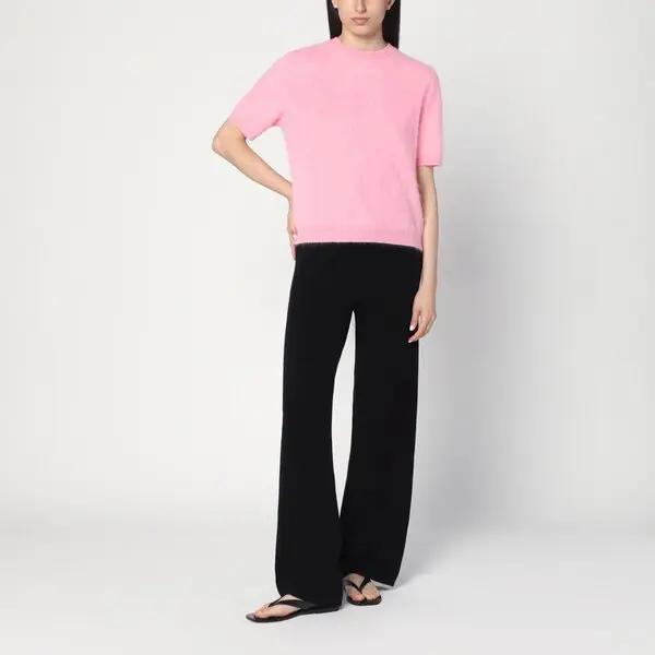 Soft Goat Brushed Cashmere Sweater - Pink
