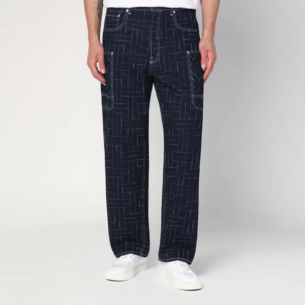 Kenzo Weave Jacquard Cargo Jeans