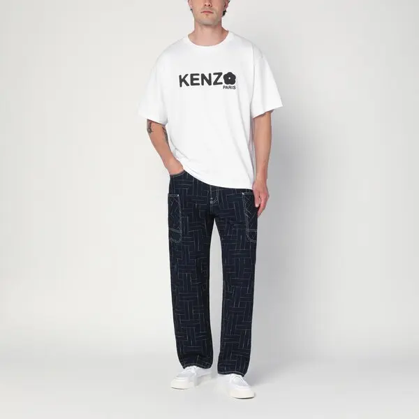 Kenzo Weave Jacquard Cargo Jeans