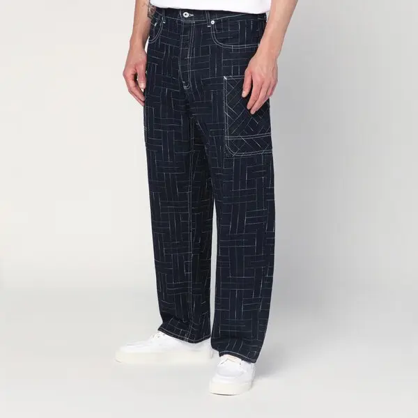 Kenzo Weave Jacquard Cargo Jeans