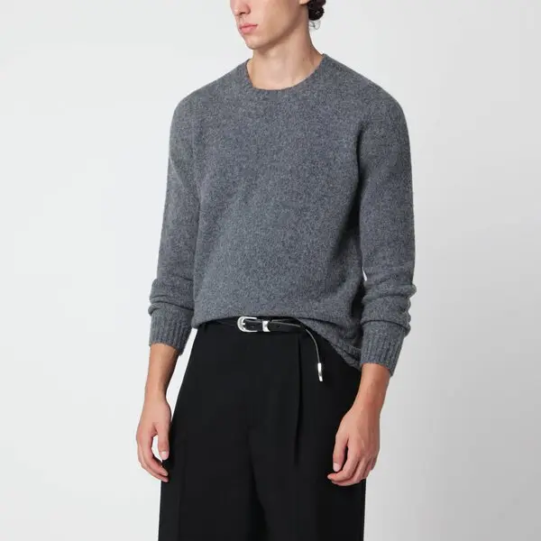 DRUMOHR Lambswool Crew Neck Sweater - Grey