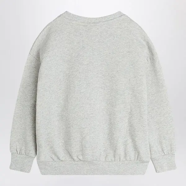 MINI RODINI Crew Neck Sweatshirt With Velour Heart And Arrow
