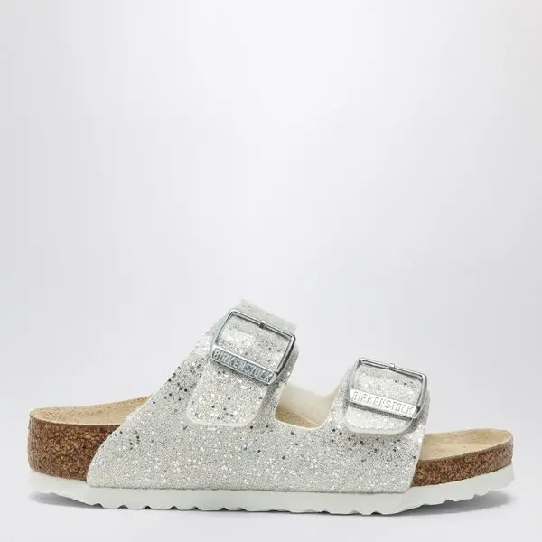 BIRKENSTOCK Arizona Cosmic Sparkle Slides - White