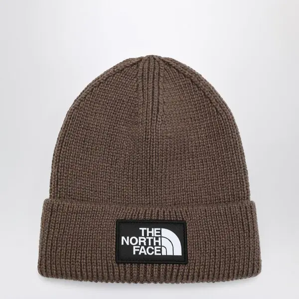 The North Face Logo Patch Beanie - Brown