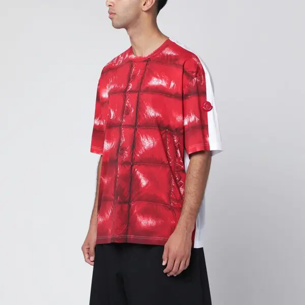 MONCLER X A$AP ROCKY Cotton T-shirt With Digital Print - Red