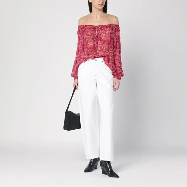 Isabel Marant Étoile Vutti Printed Off-the-shoulder Top