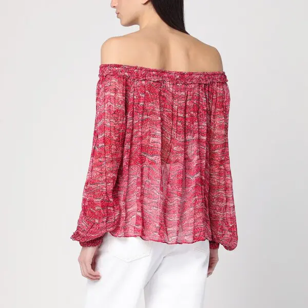 Isabel Marant Étoile Vutti Printed Off-the-shoulder Top