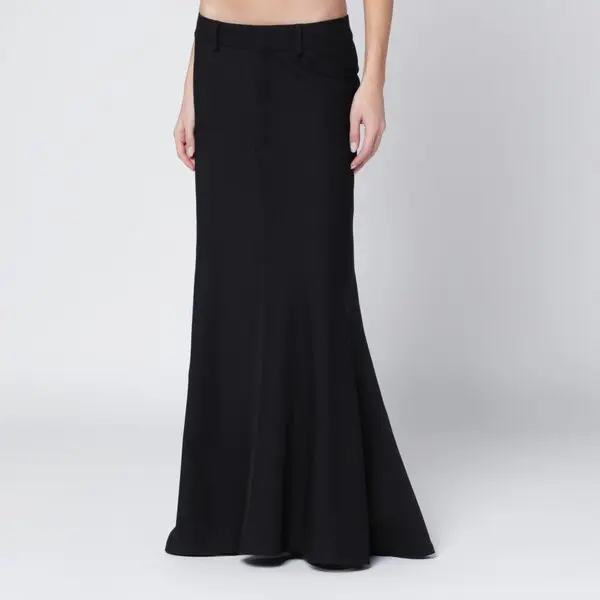 Balenciaga Flared Ankle-length Wool Skirt