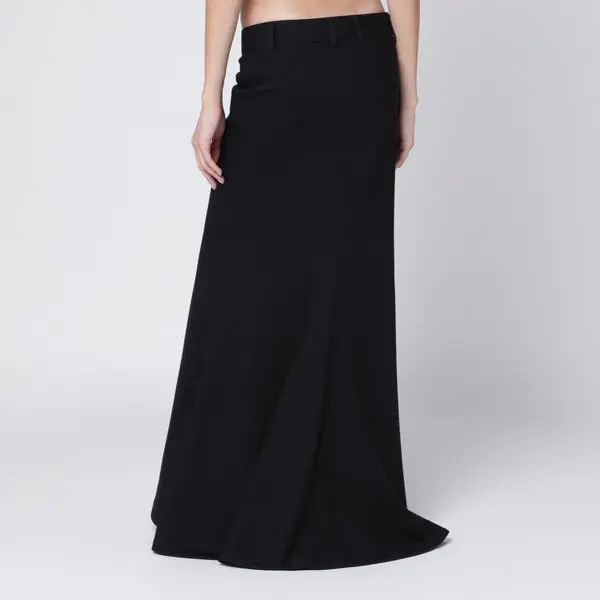 Balenciaga Flared Ankle-length Wool Skirt