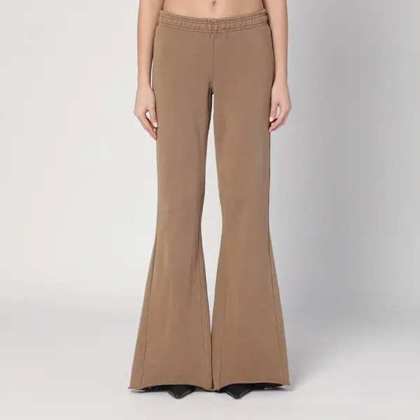 ENTIRE STUDIOS Cotton Flared Trousers - Brown